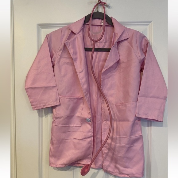 Costumes | New Pink Doctor Costume Wlab Coat Stethoscope Sz 5 Halloween ...